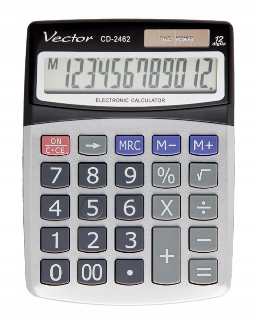 Kalkulator Vector biurowy CD-2462, 12-pozycyjny - Przystanek Papierniczy
